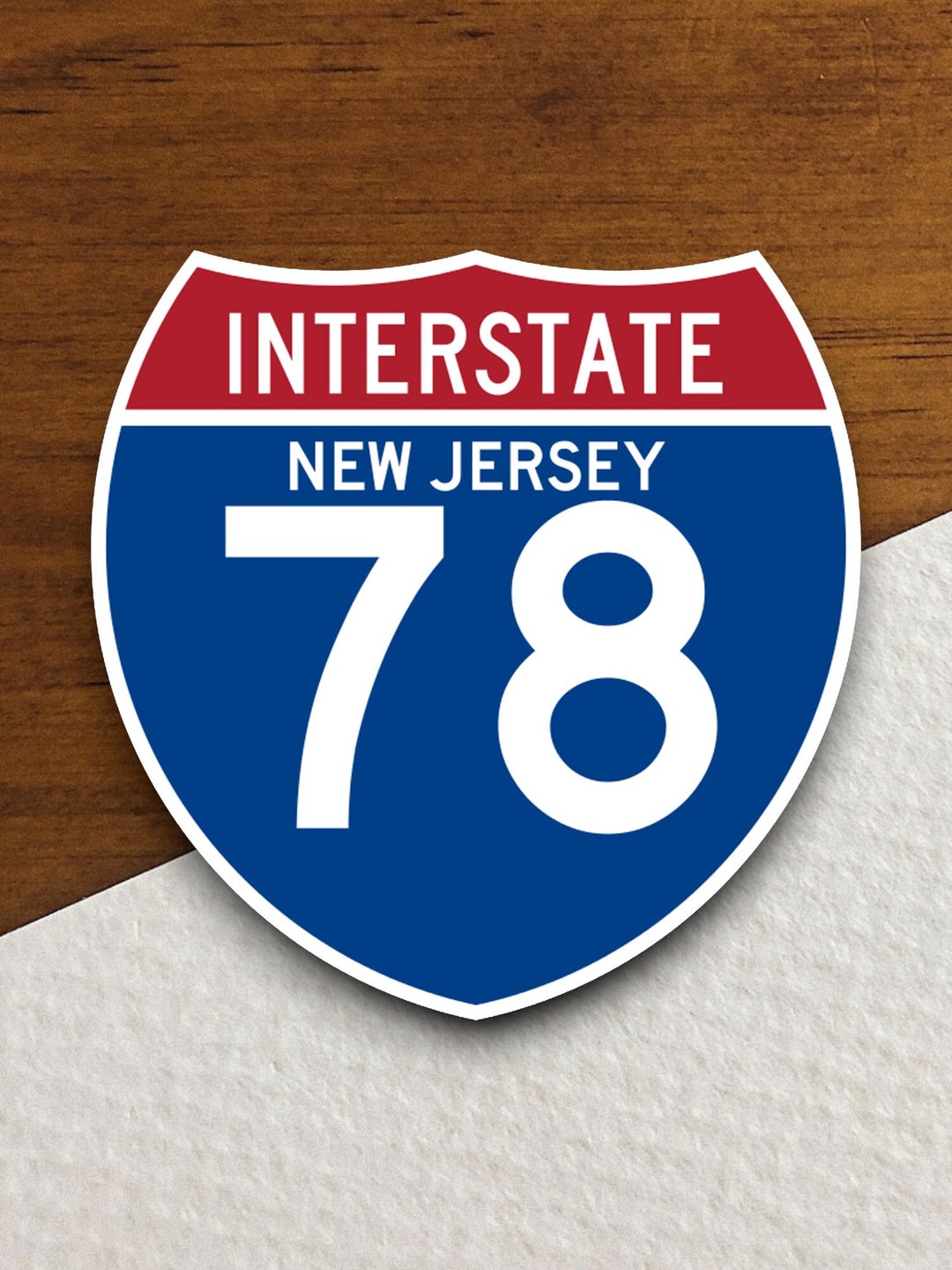 Interstate Route 78 New Jersey Sticker, Interstate Highway Sign ...