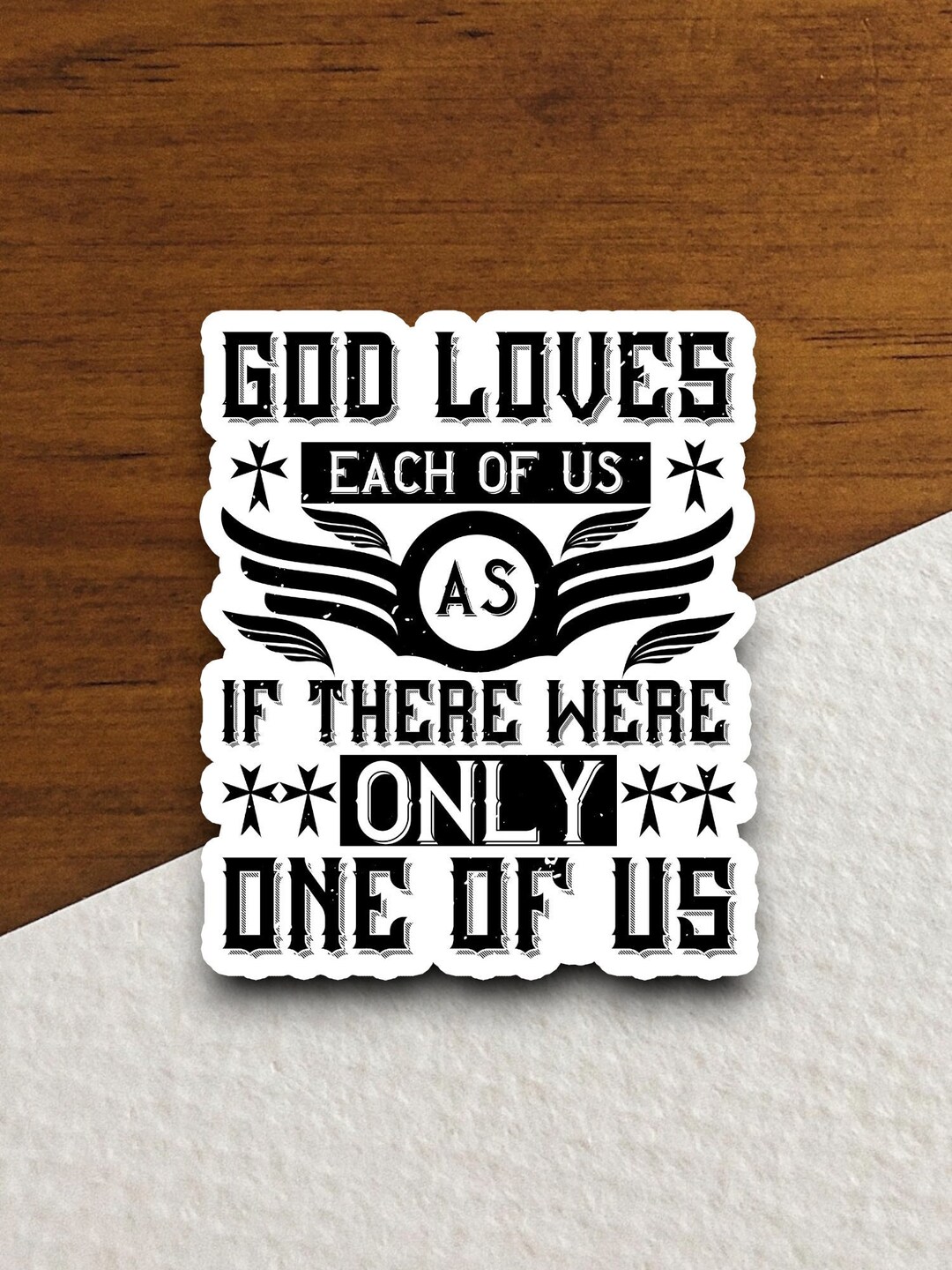 God Loves Each of Us Sticker, Religious Sticker, Faith Sticker, Worship ...