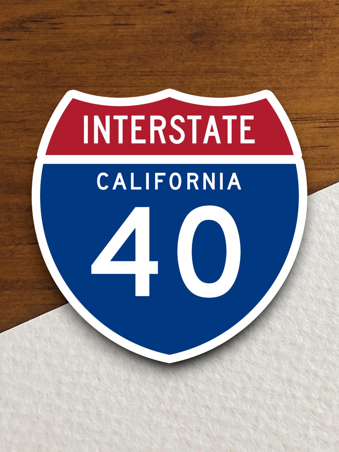 Interstate Route 40 California Sticker, California Sticker, Interstate ...