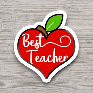 Teacher Apple Sticker, Teacher Sticker, Education Sticker, School ...