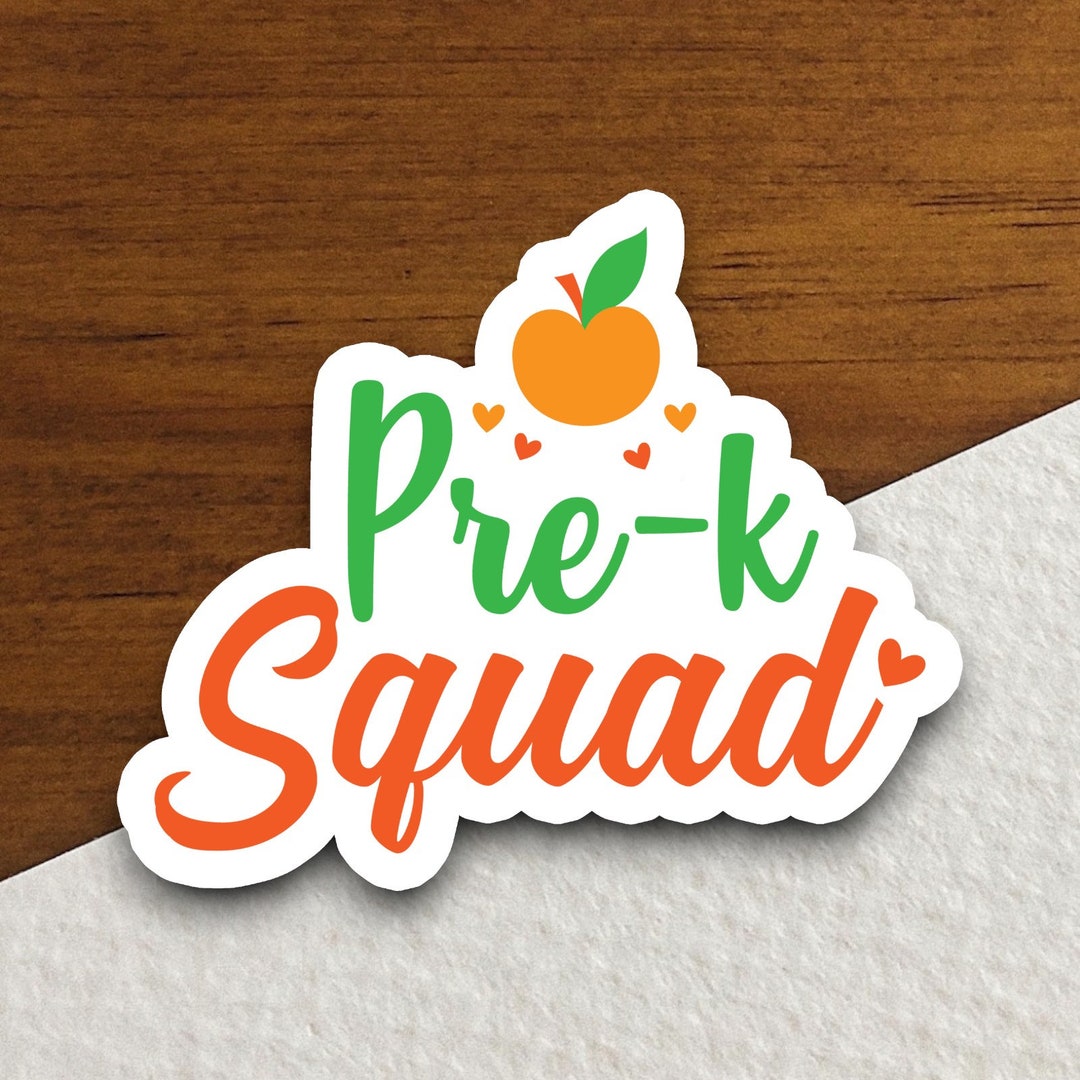 Pre-k Squad Sticker, Teacher Sticker, Education Sticker, School Sticker ...