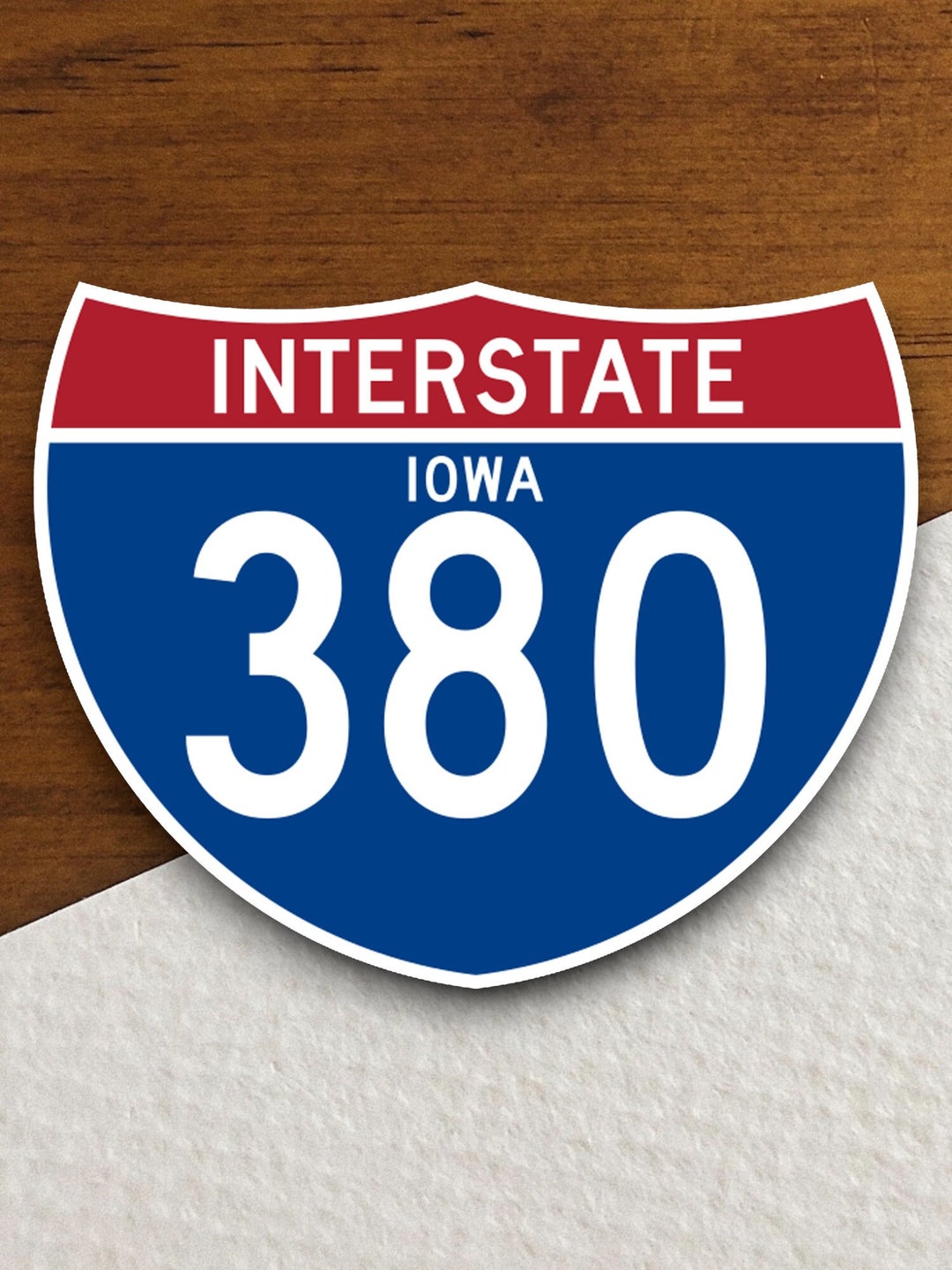 Interstate Route 380 Iowa Sticker, Interstate Highway Sign Expressway ...
