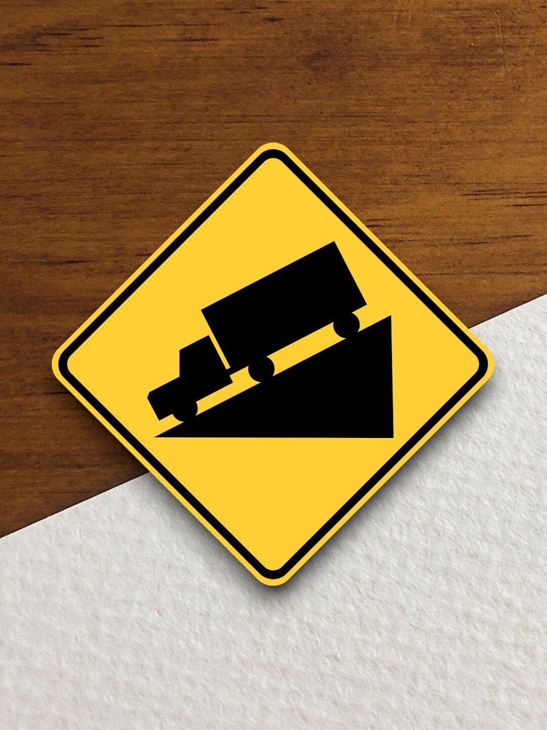 Steep Grade Road Sign Stickers, Room Decor, Traffic Sticker, Road Sign ...