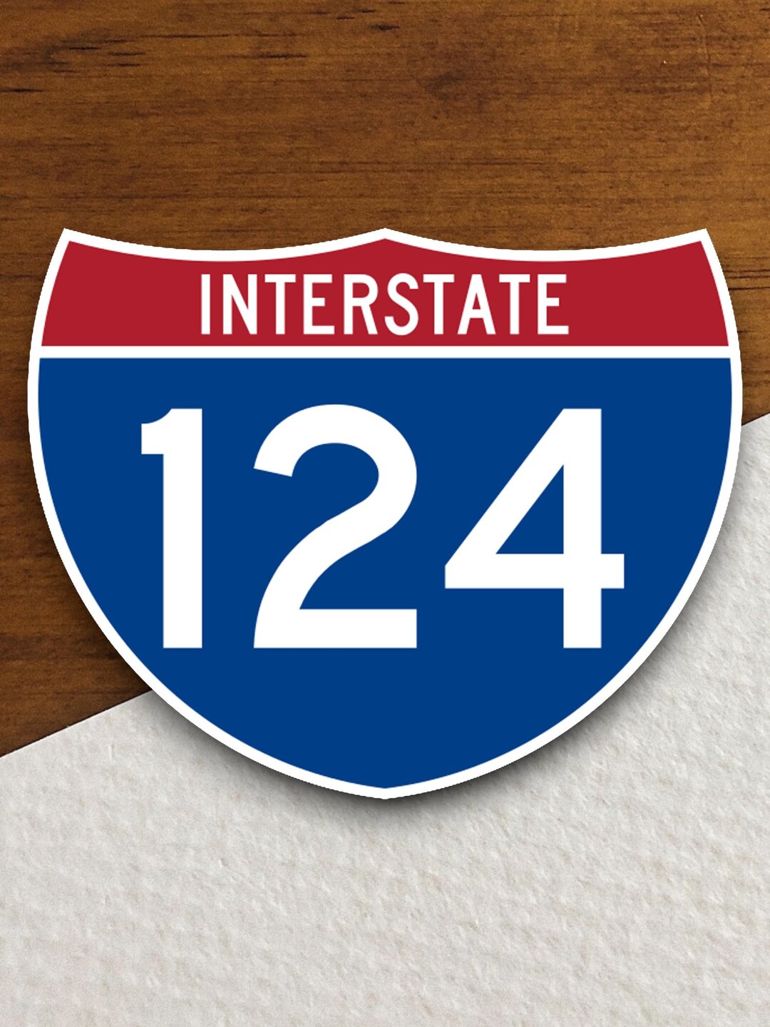 Interstate Route 124 Sticker, Interstate Highway Sign Expressway ...