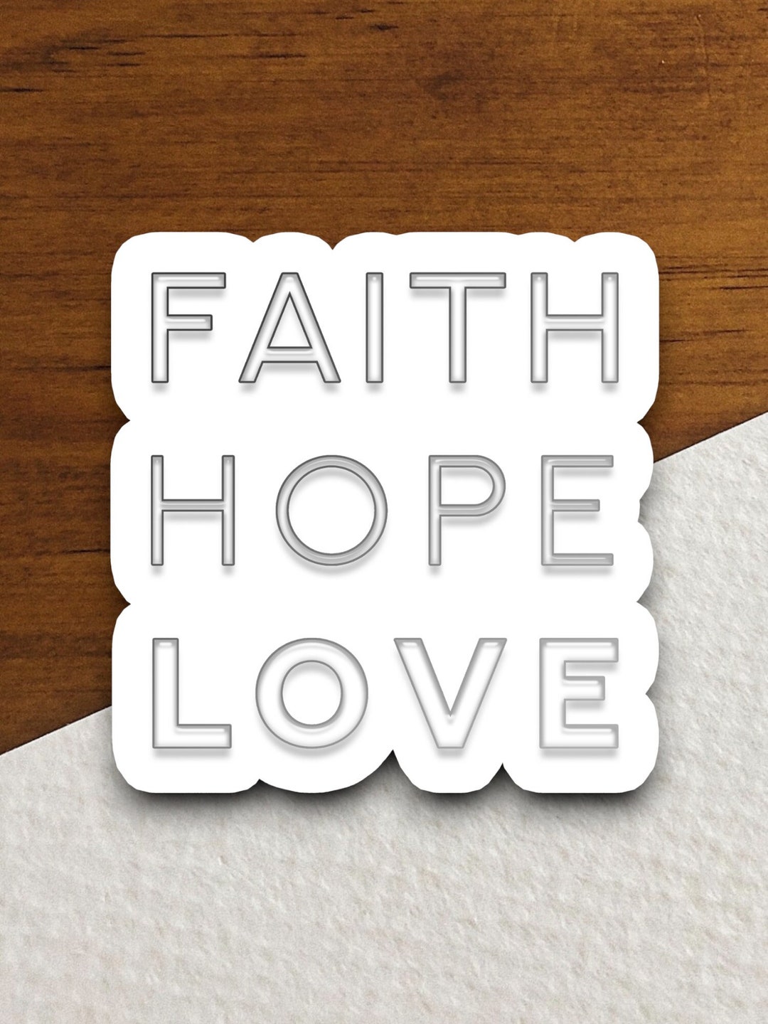 Faith Hope Love Sticker, Hope Sticker, Religious Sticker, Faith Sticker ...
