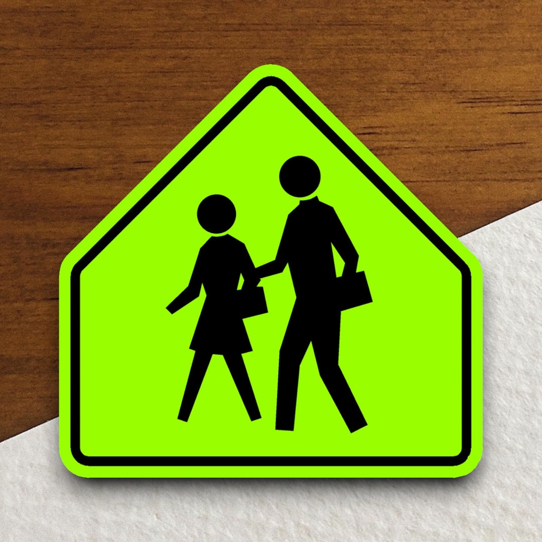 Traffic Sign School Zone Road Sign Stickers, Room Décor Traffic Sticker ...