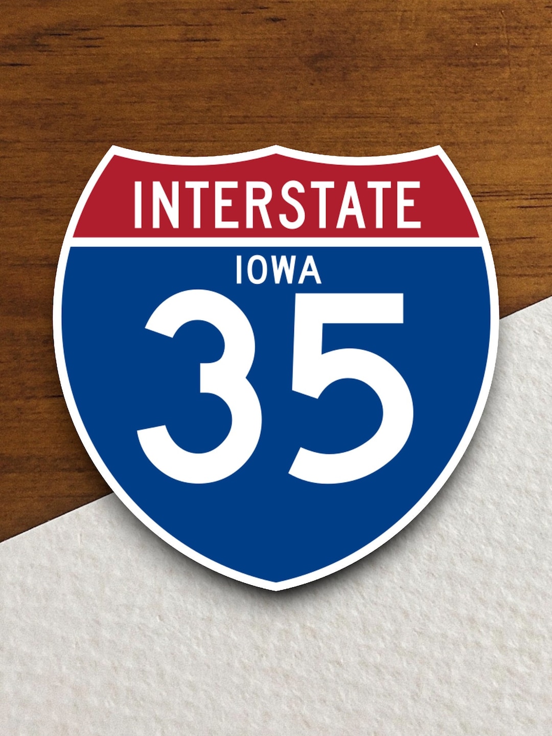 Interstate Route 35 Iowa Sticker, Interstate Highway Sign Expressway ...