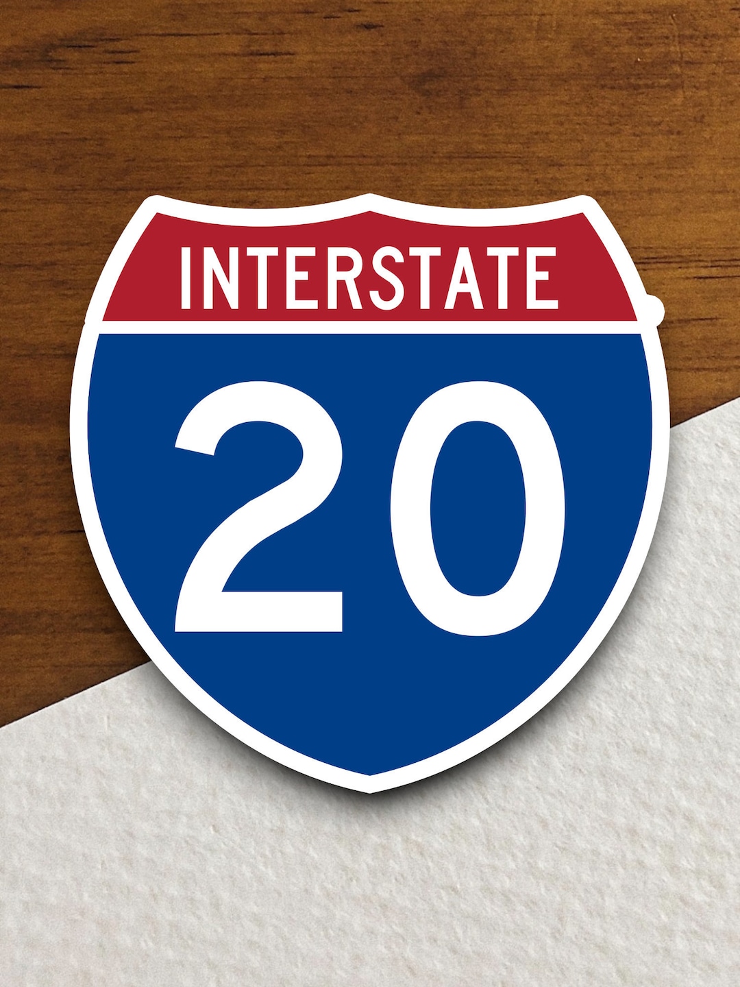 Interstate Route 20 Sticker, Interstate Highway Sign Expressway ...