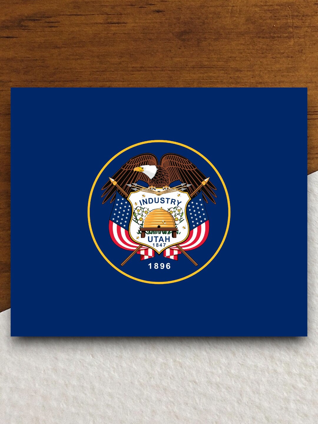 Utah State Flag Sticker Flags of America Sticker USA - Etsy