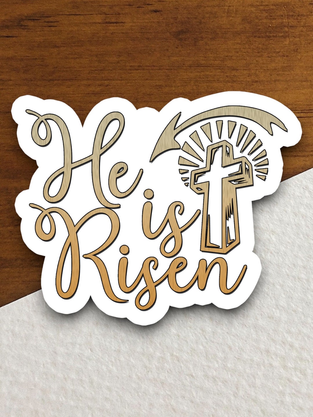 He is Risen Sticker, Christian Gifts, Planner Stickers, Laptop Decal ...