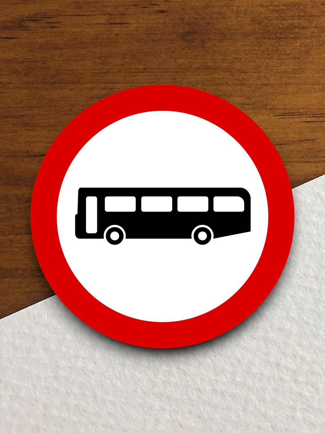 No Entry for Buses and Coaches Road Sign Stickers, Room Décor Traffic ...