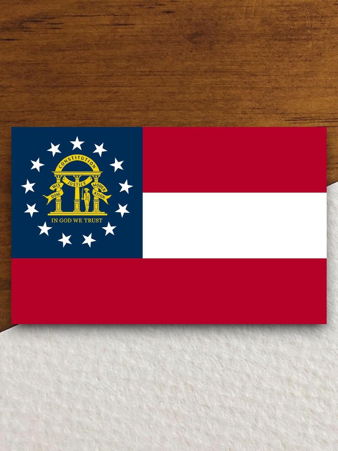 Georgia State Flag Sticker Flags of America Sticker USA - Etsy