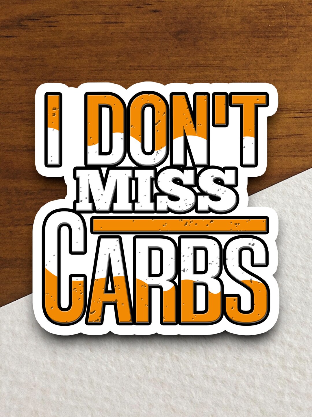 I Don't Miss Carbs Sticker, Funny Stickers, Laptop Stickers, Water ...