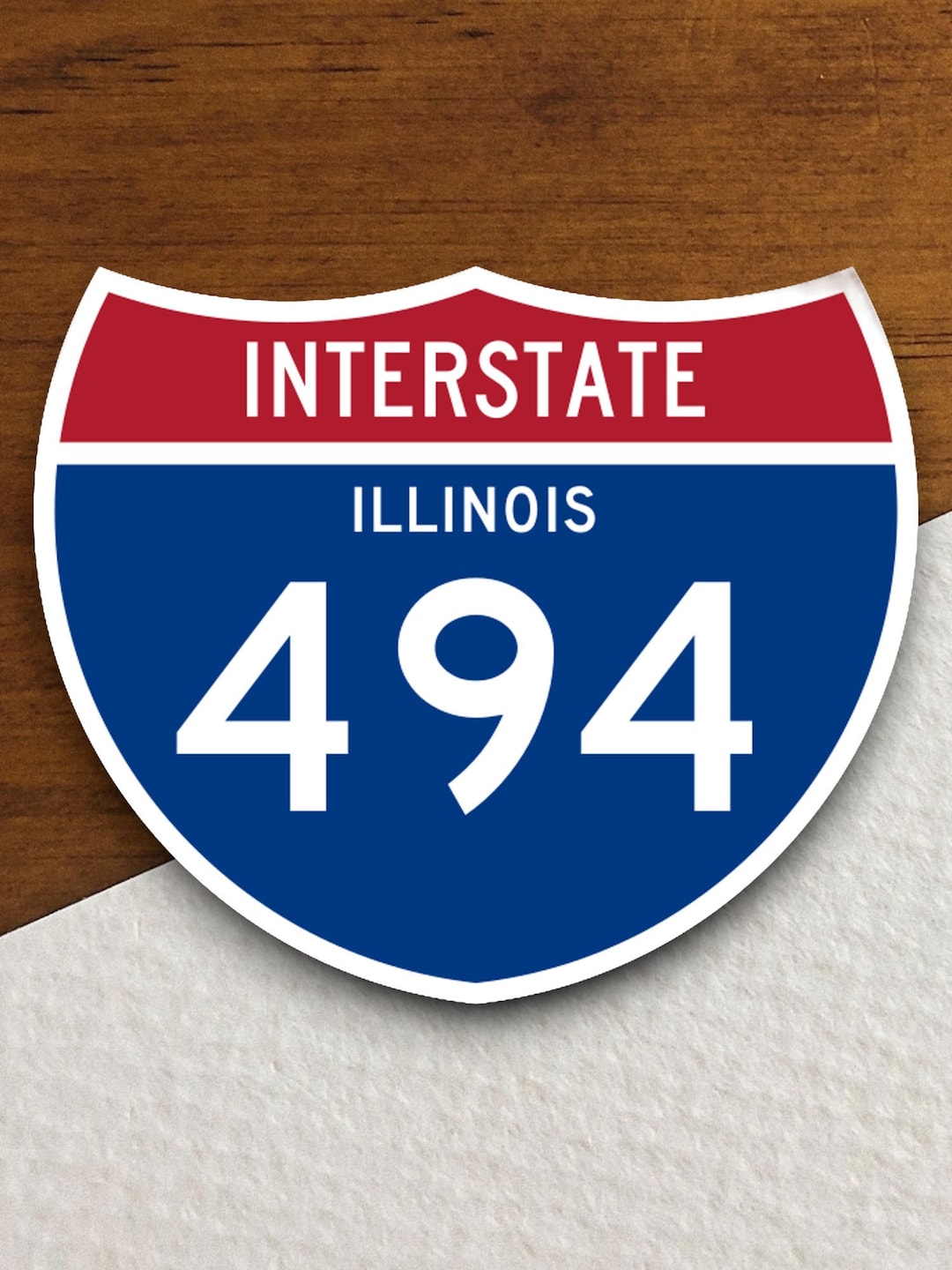 Interstate Route 494 Illinois Sticker, Interstate Highway Sign ...