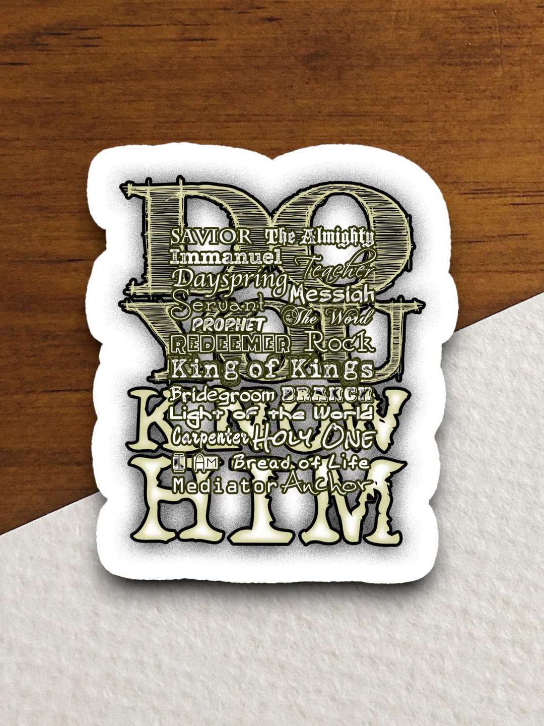 Names of Jesus Christ Do You Know Him Sticker, Religious Sticker, Faith ...