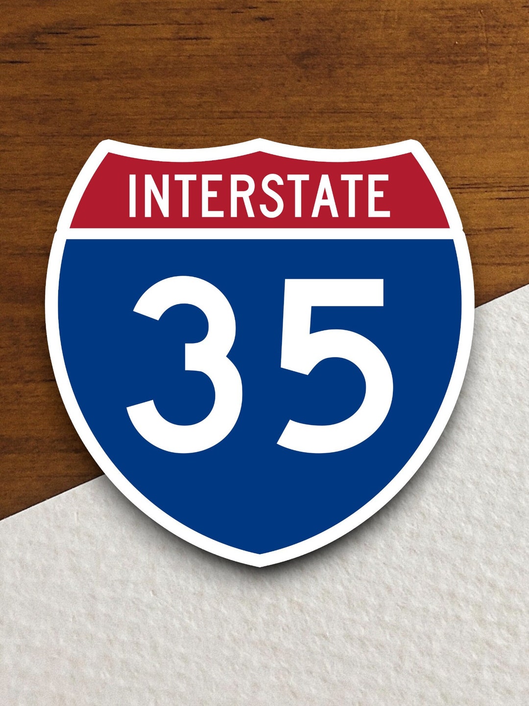 Interstate Route 35 Sticker, Interstate Highway Sign Expressway ...