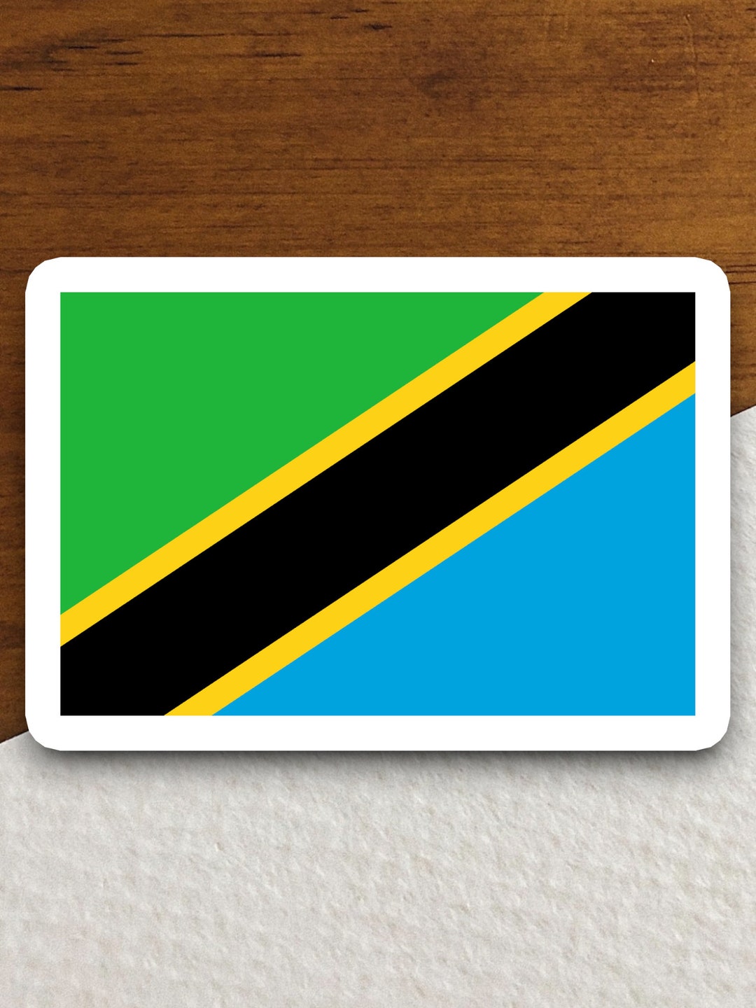 Tanzania Country Flag Sticker, International Country Sticker ...
