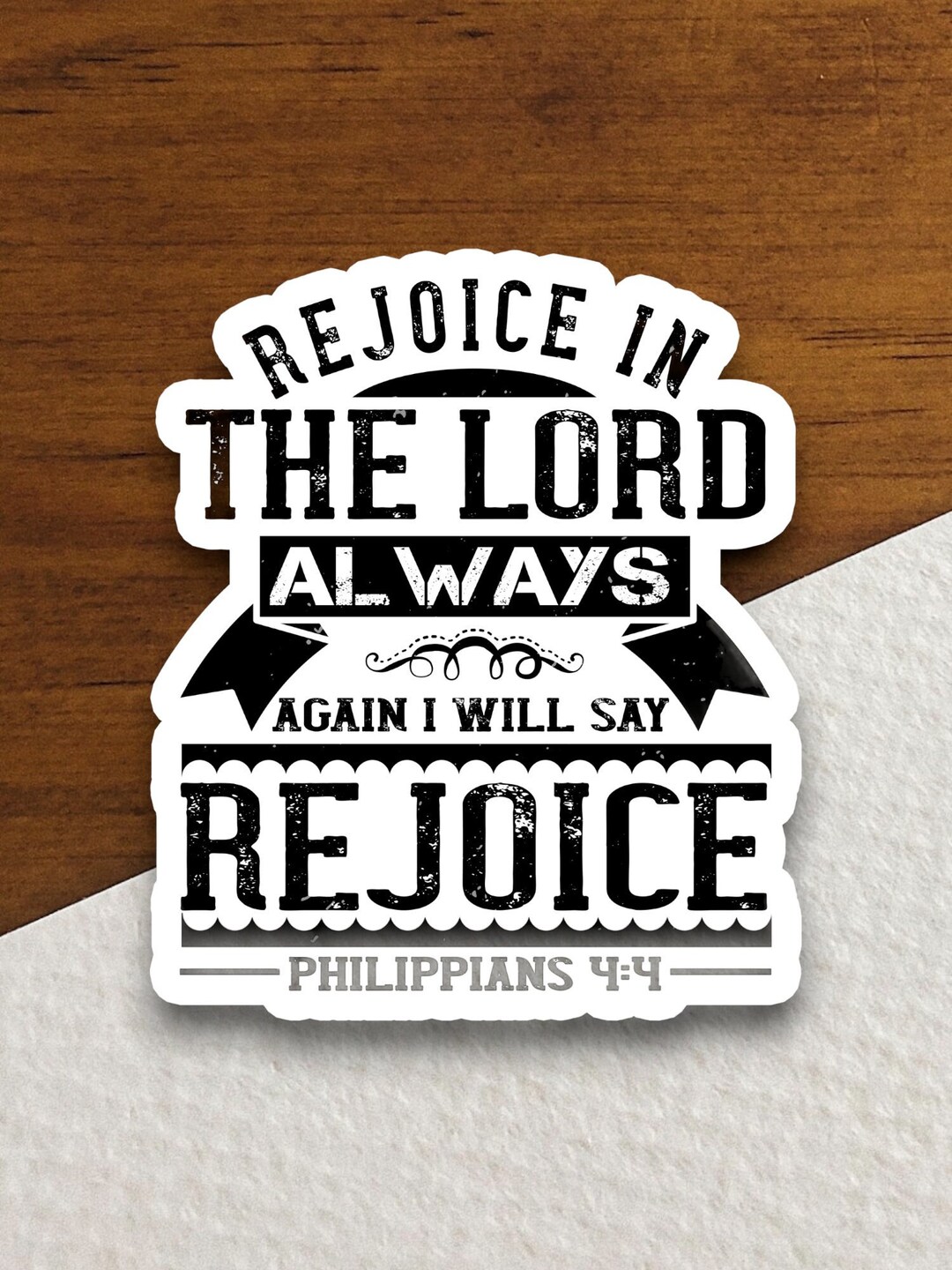 Rejoice in the Lord Always Sticker, Religious Sticker, Faith Sticker ...