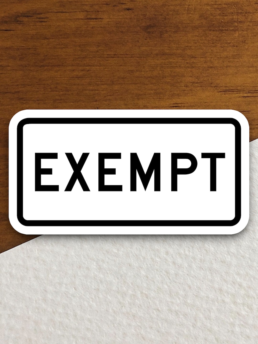 Exempt Sticker, Souvenir Travel Sticker, Road Sign Decor, Travel Gift ...