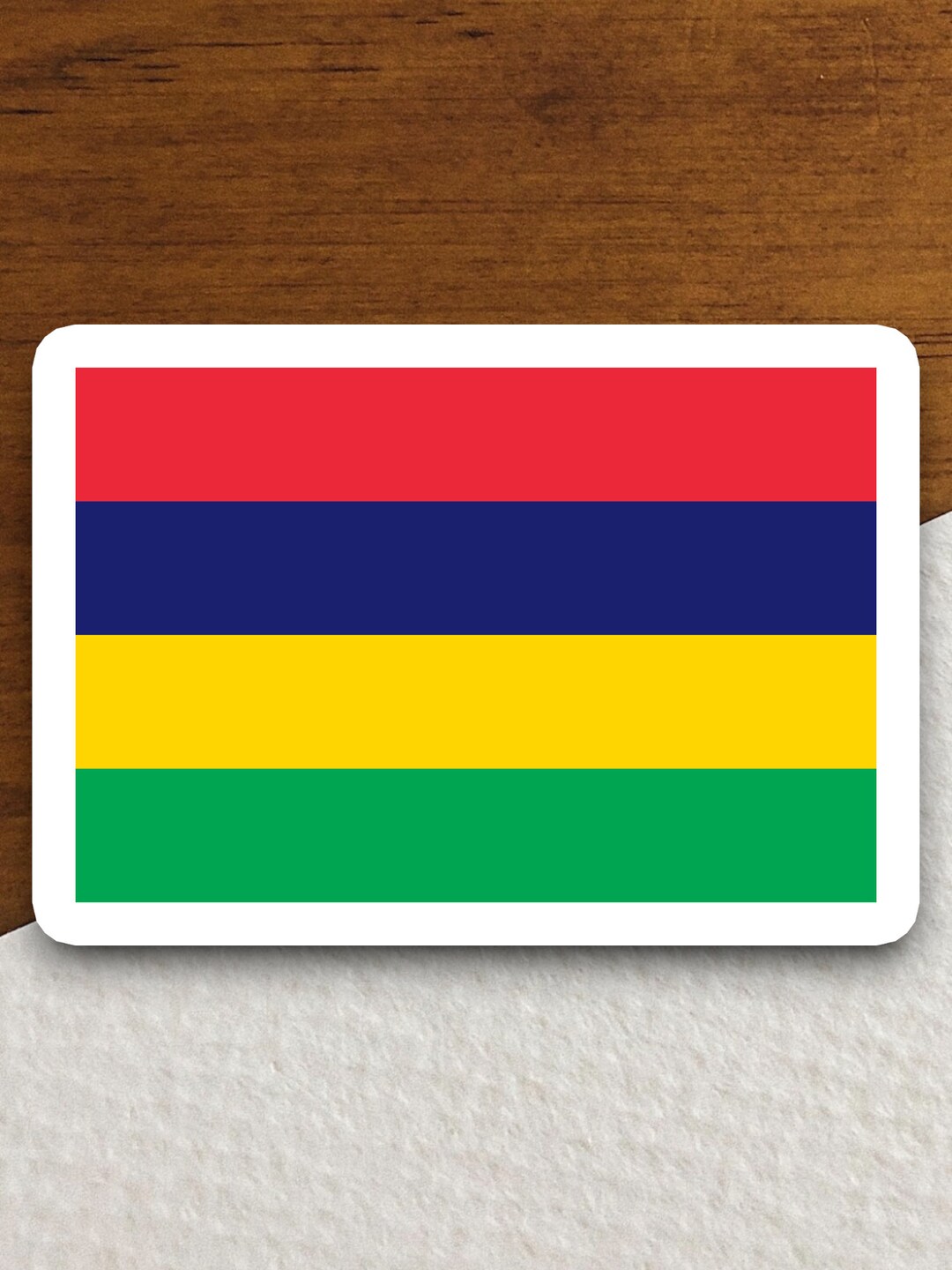 Mauritius Country Flag Sticker, International Country Sticker ...
