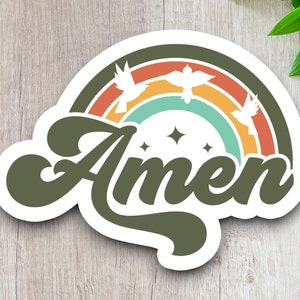 Amen Sticker, Religious Sticker, Faith Sticker, Worship Sticker ...