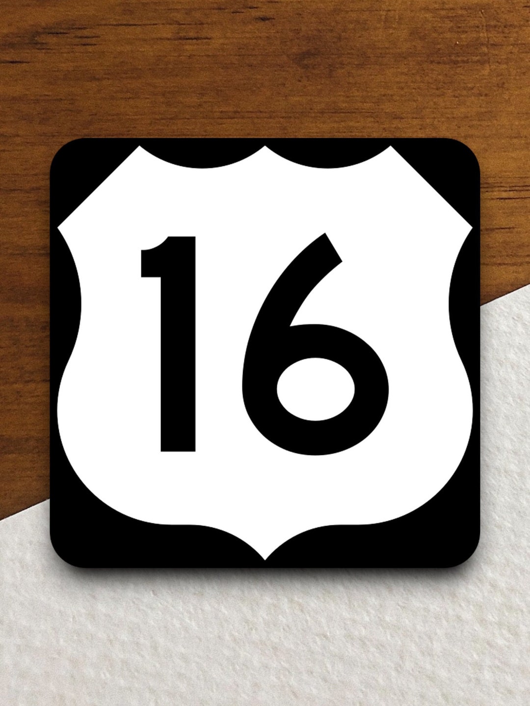United States Route 16 Road Sign Sticker, Road Trip Sticker, Highway ...