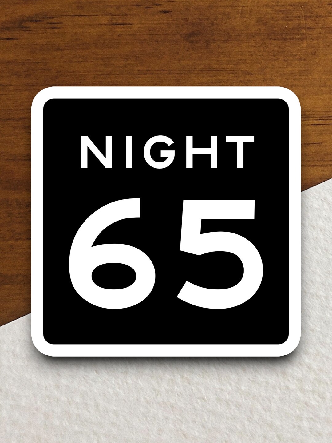 Night Speed 65 Speed Limit Sticker, Souvenir Travel Sticker, Road Sign ...