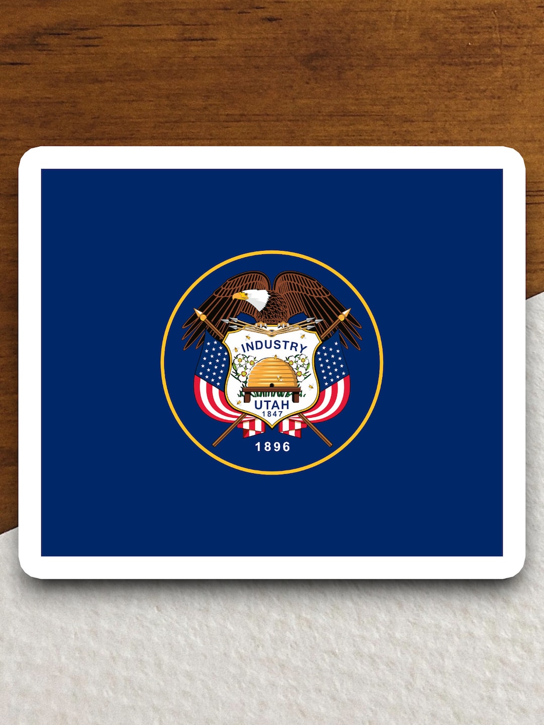Utah State Flag Sticker, Utah Sticker, State Sticker, United States ...
