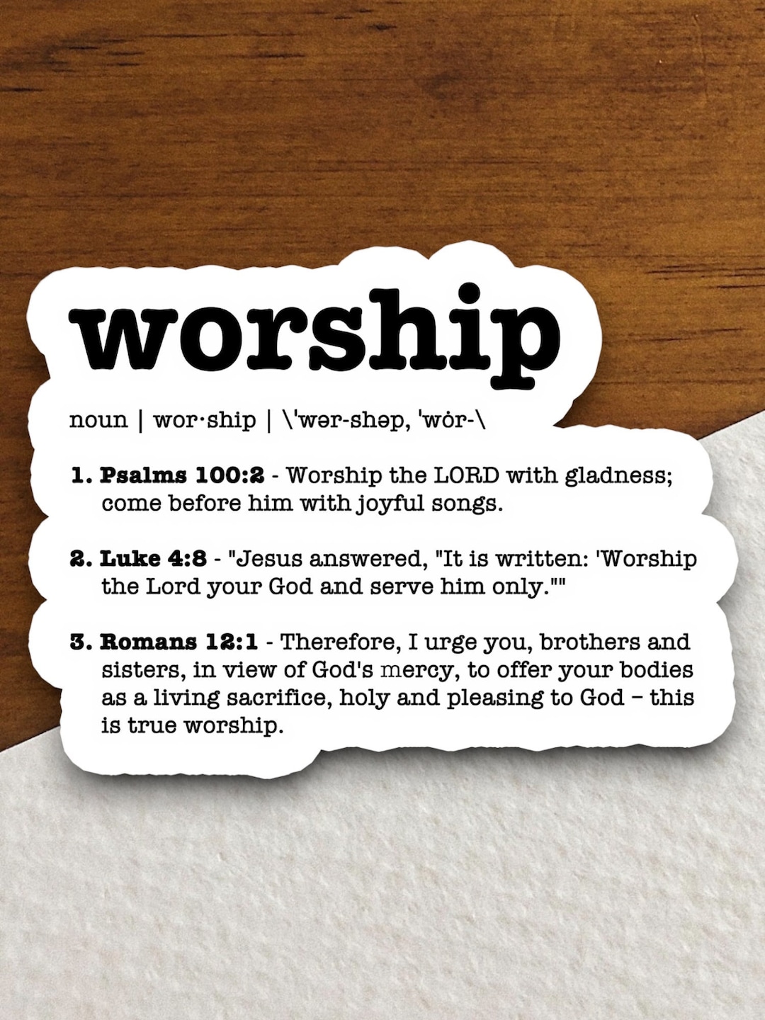 Worship Defined Sticker, Religious Sticker, Faith Sticker, Worship ...