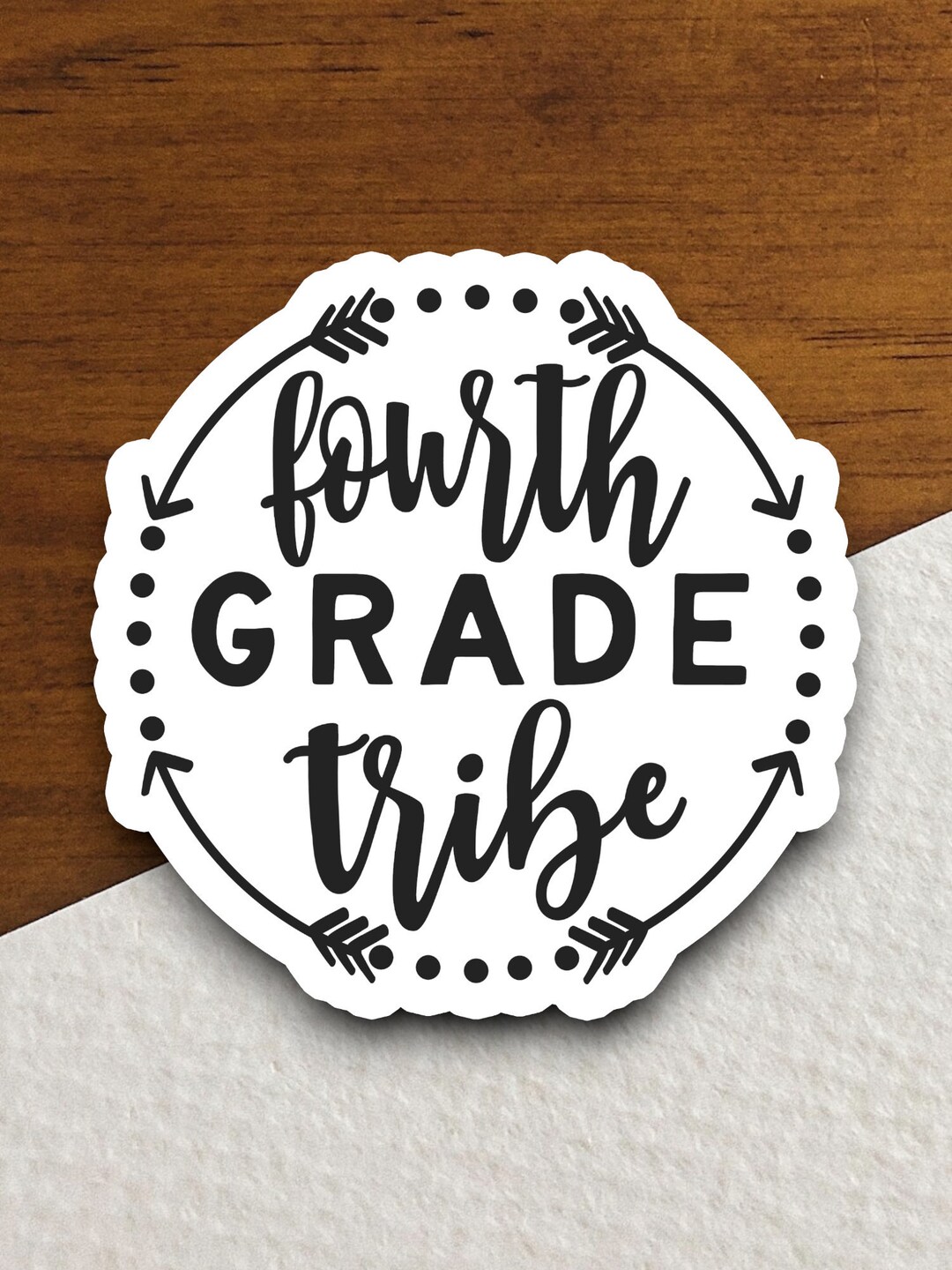 Fourth Grade Tribe School Sticker Water Bottle Sticker - Etsy