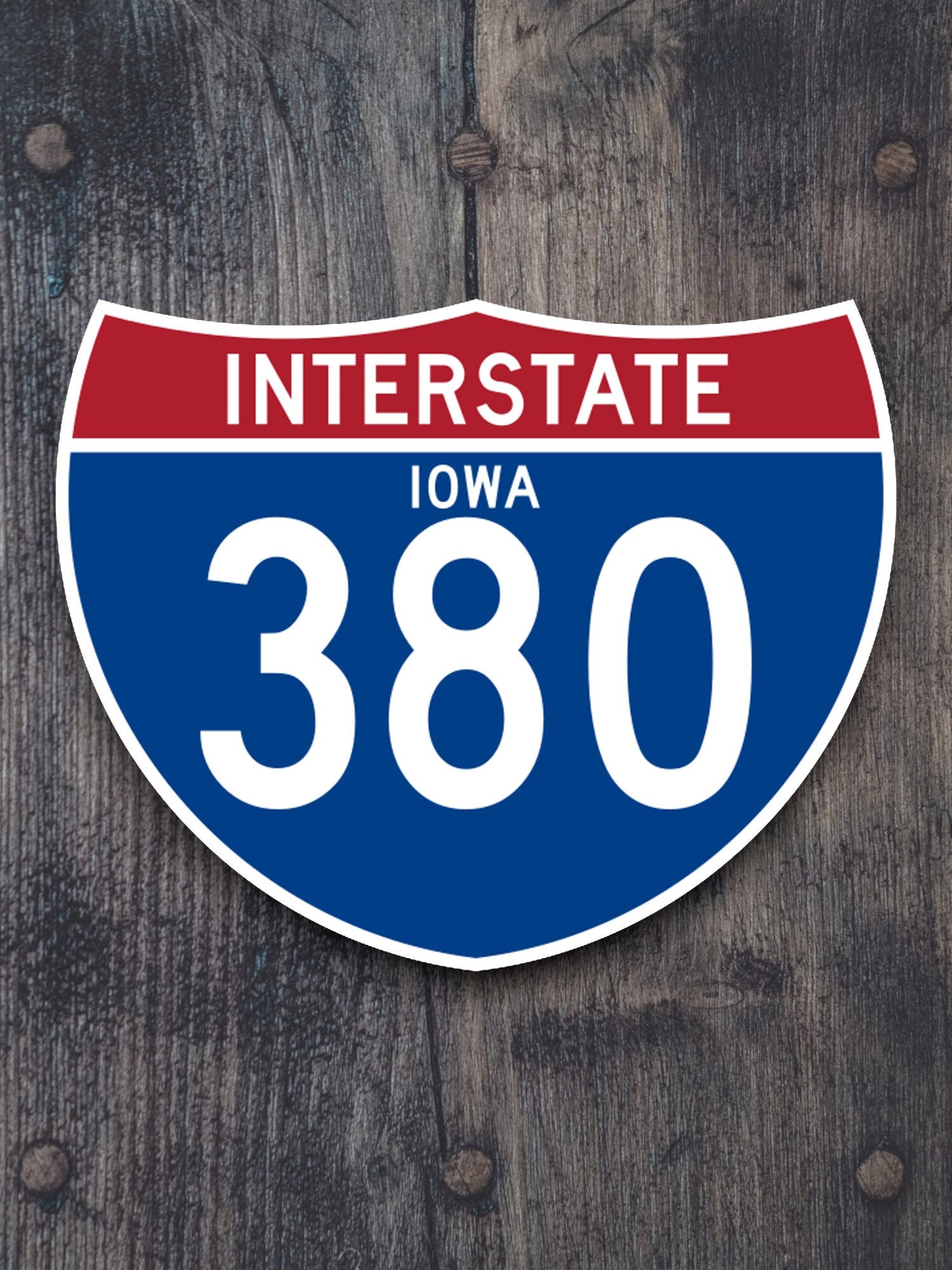Interstate Route 380 Iowa Sticker, Interstate Highway Sign Expressway ...