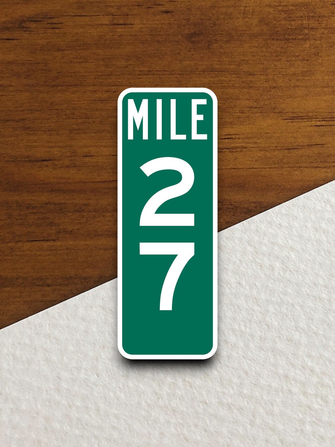 Mile Marker 27 Sticker, Road Sign Souvenir Travel Sticker, Road Sign ...