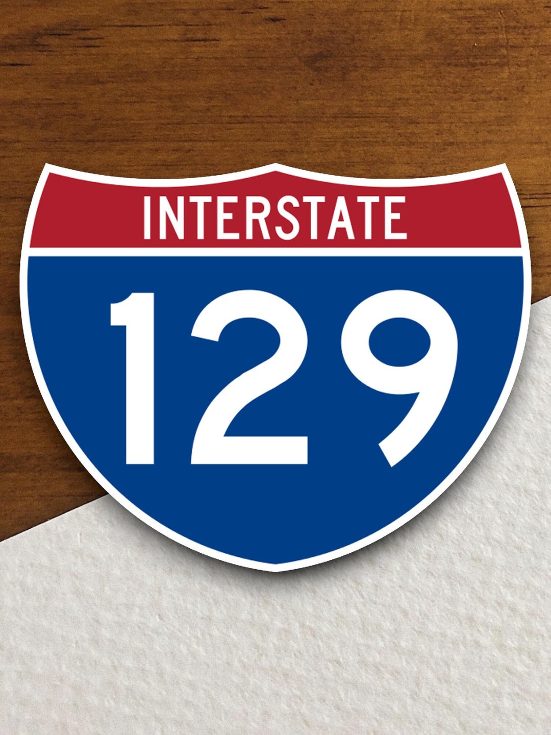 Interstate Route 129 Sticker, Interstate Highway Sign Expressway ...