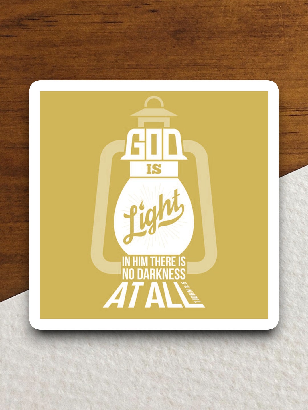 God is Light in Him There is No Darkness at All Sticker, Religious ...