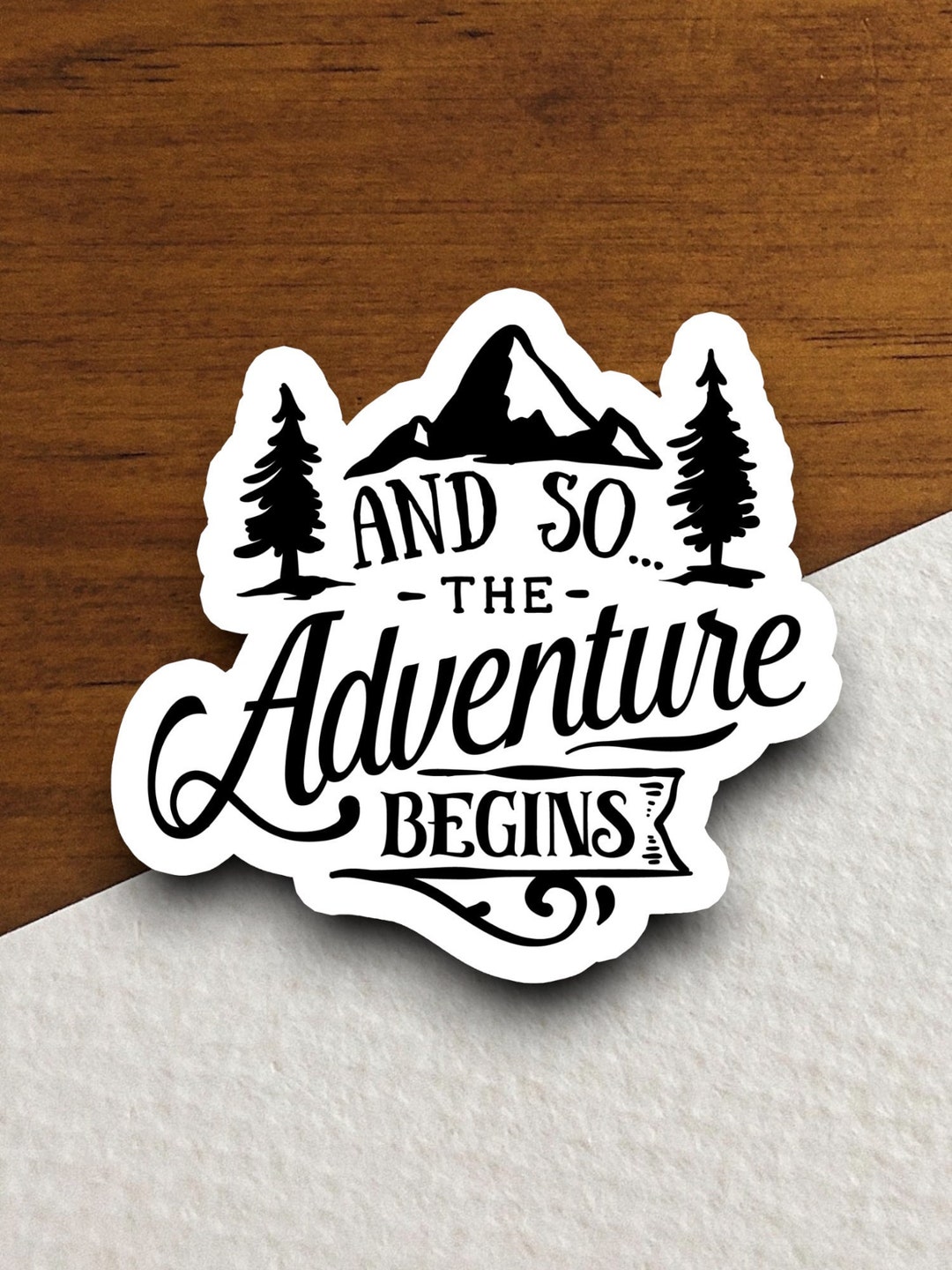And so the Adventure Begins Sticker, Vacation Sticker, Travel Sticker ...