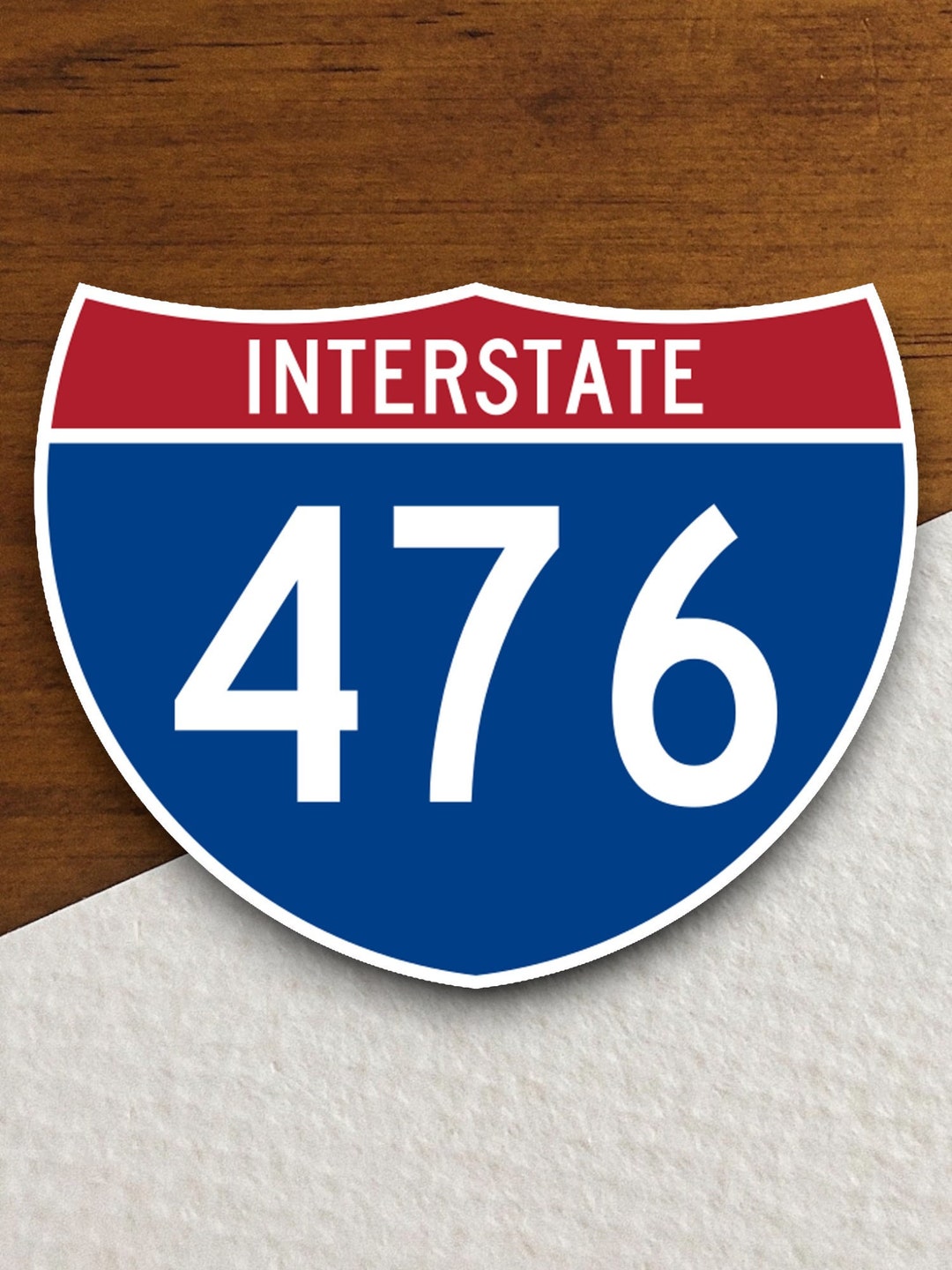 Interstate Route 476 Sticker, Interstate Highway Sign Expressway ...