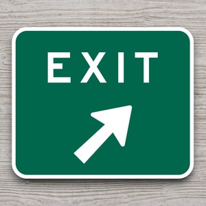 Exit Road Sign Stickers, Traffic Sticker, Road Sign Decoration, Road ...
