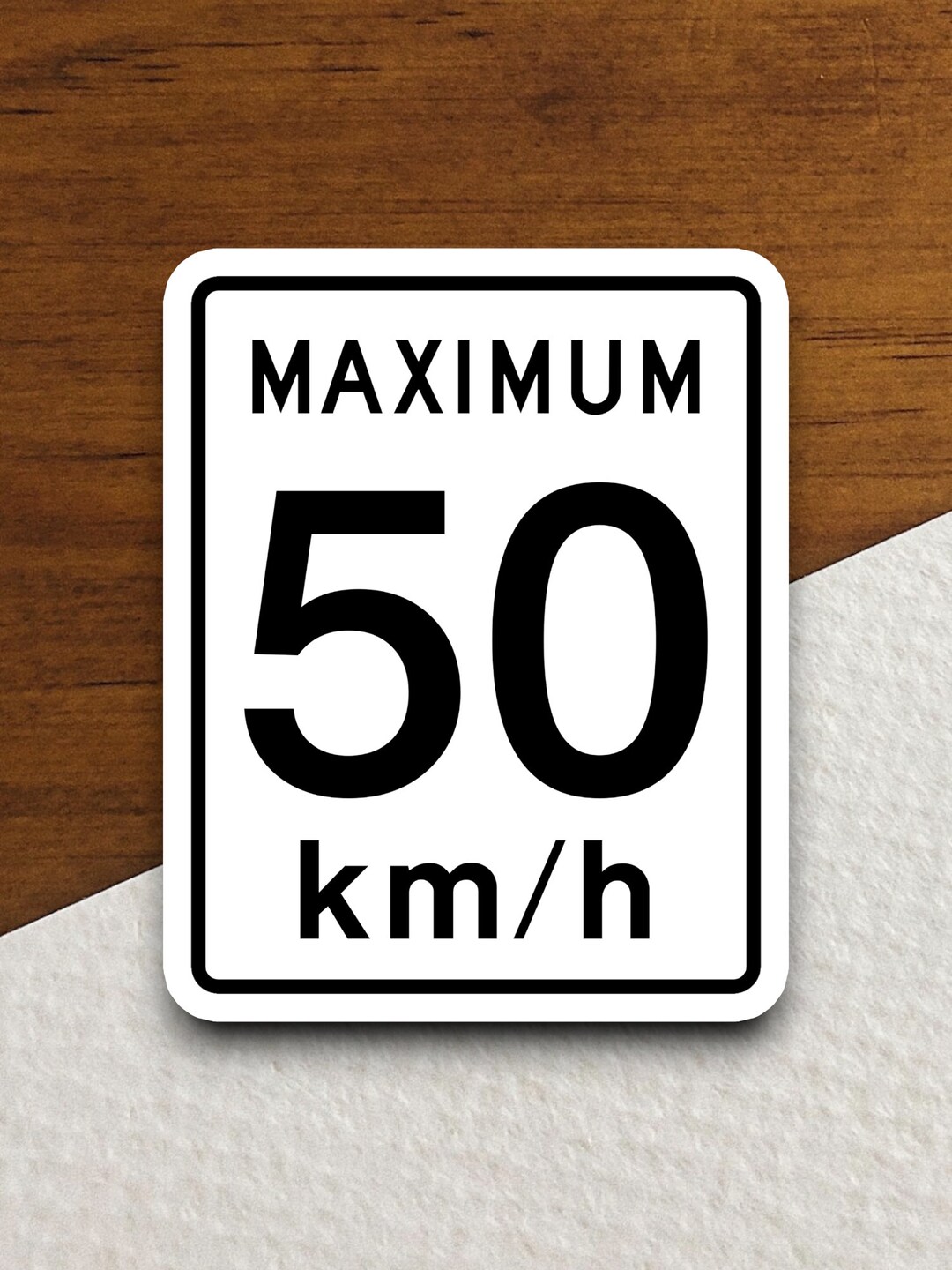 Road Sign 50 Km/h Speed Limit Sign Sticker Road Sign Sticker - Etsy