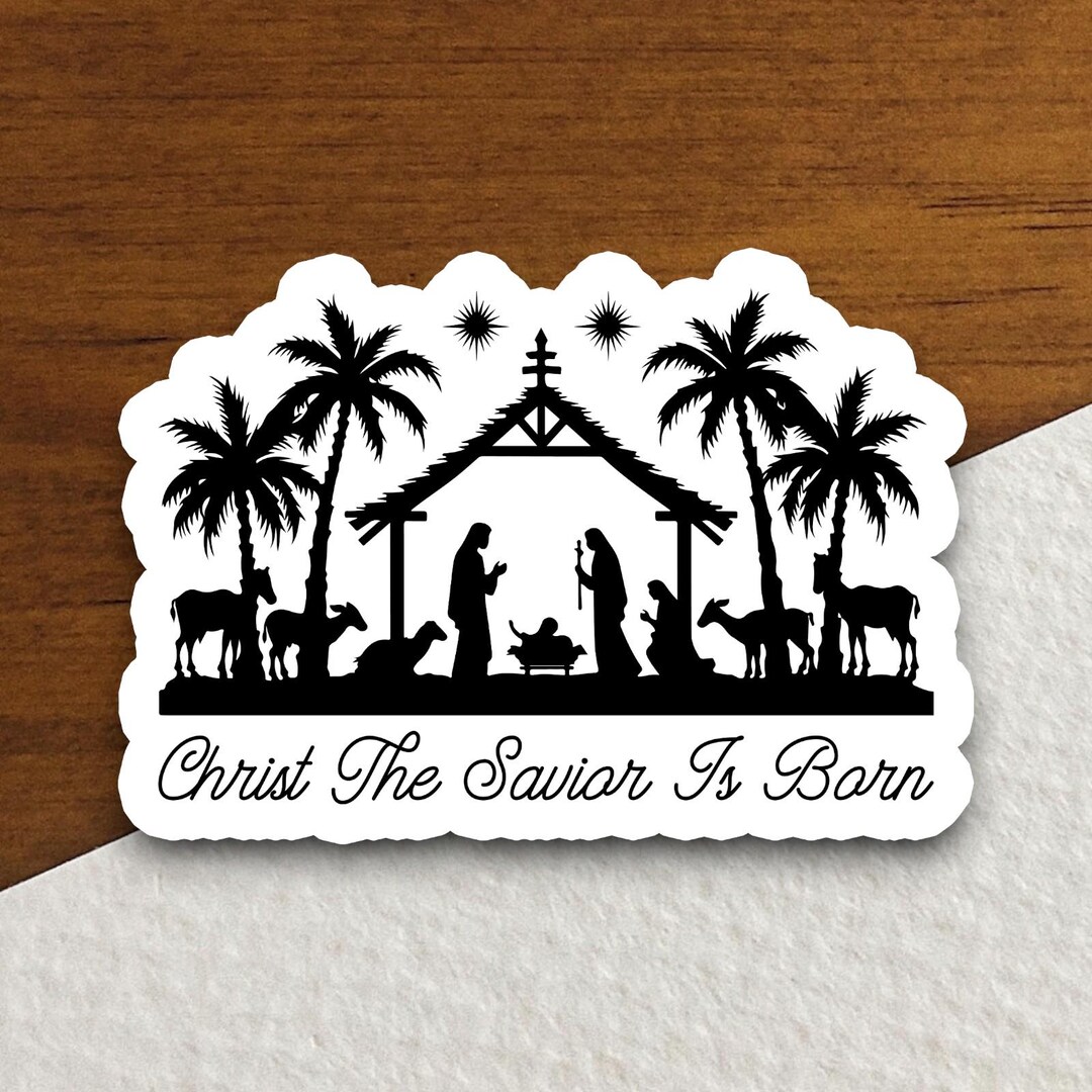 Christ the Savior Sticker: Religious Christmas Faith Decal - Etsy