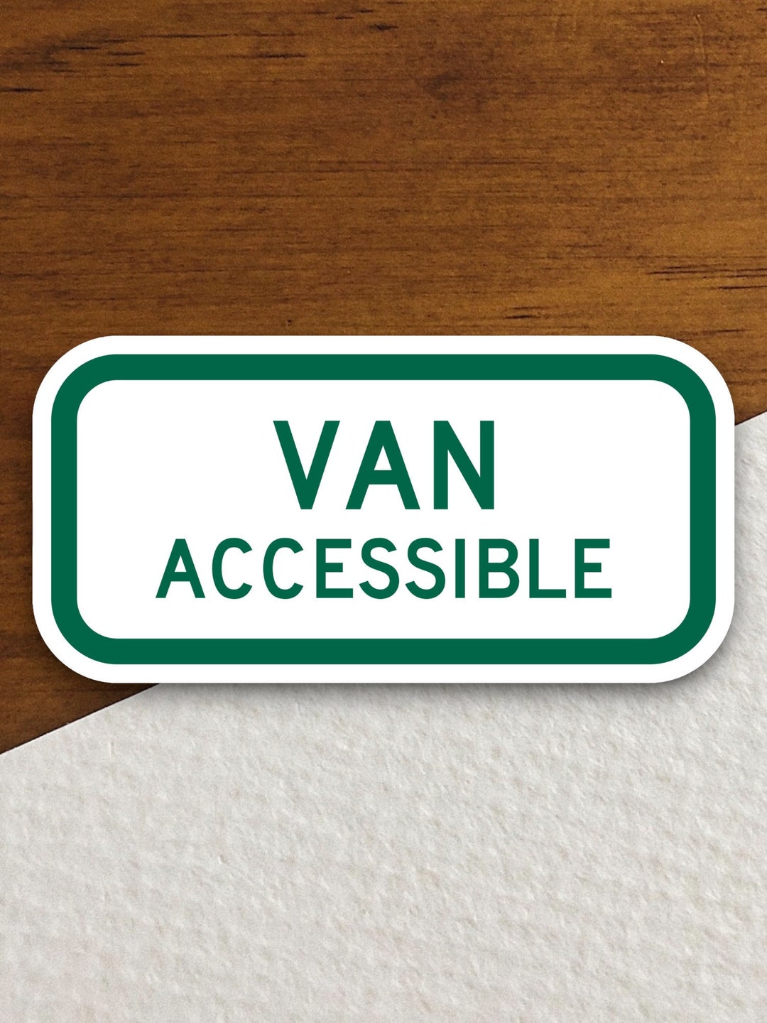 Van Accessible Handicap Road Sign Stickers, Traffic Sticker, Road Sign ...