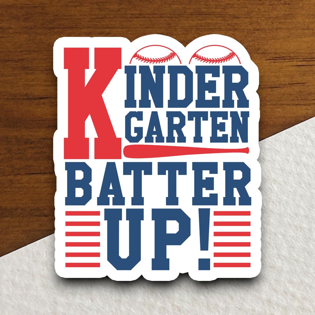 Kindergarten Batter up Sticker, Teacher Sticker, Education Sticker ...