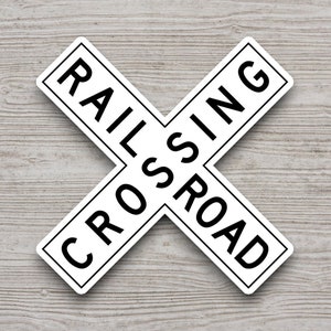 Railroad Crossing Crossbuck Road Sign Stickers, Traffic Sticker, Road ...