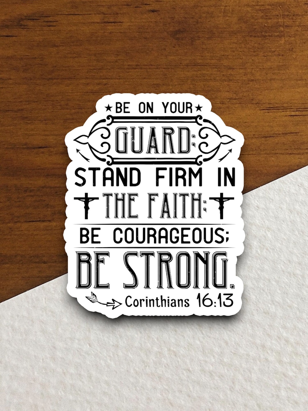 Be on Your Guard Stand Firm in the Faith Sticker, Religious Sticker ...