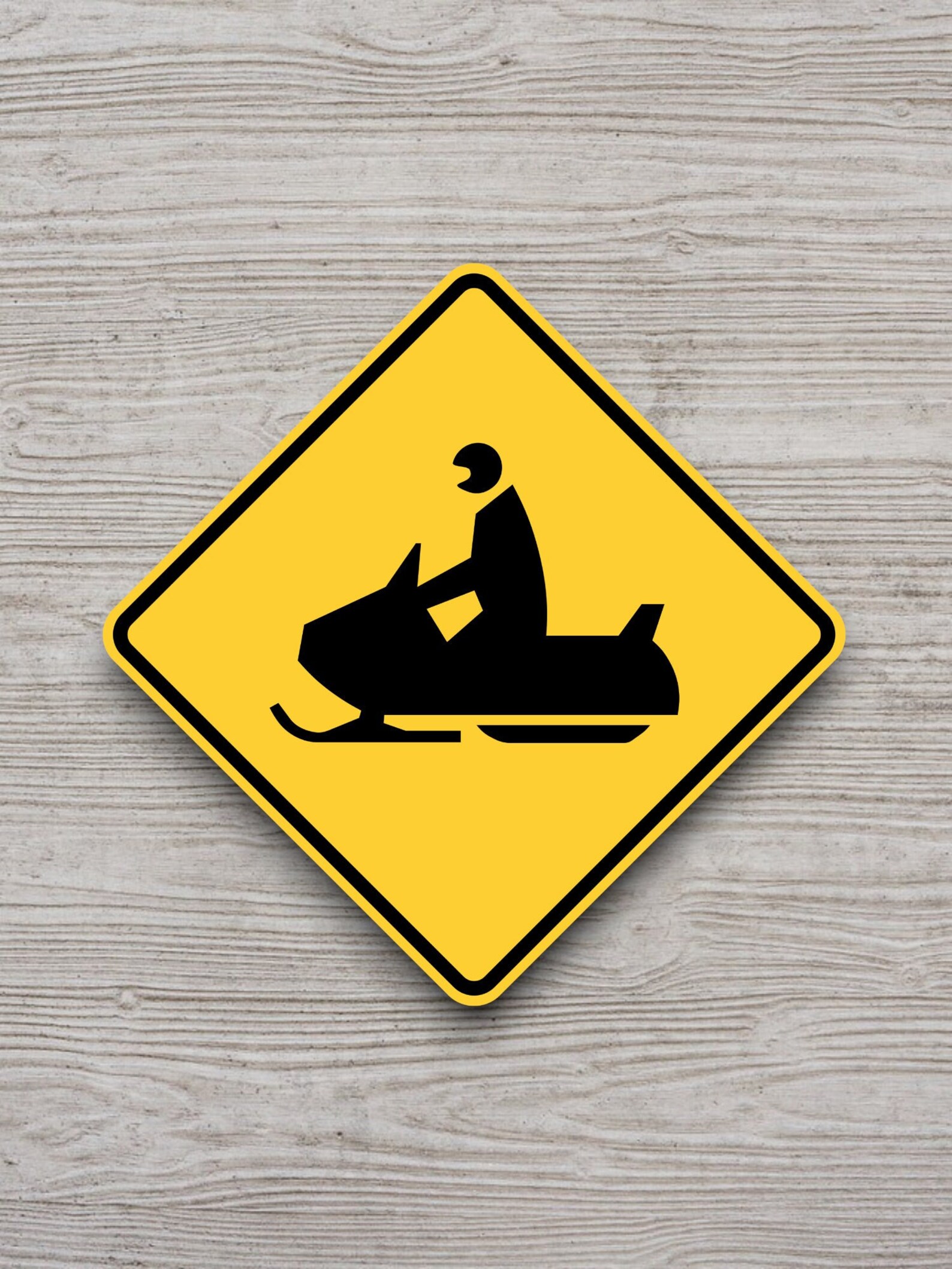 Snowmobile Road Sign Stickers, Traffic Sticker, Road Sign Decoration ...