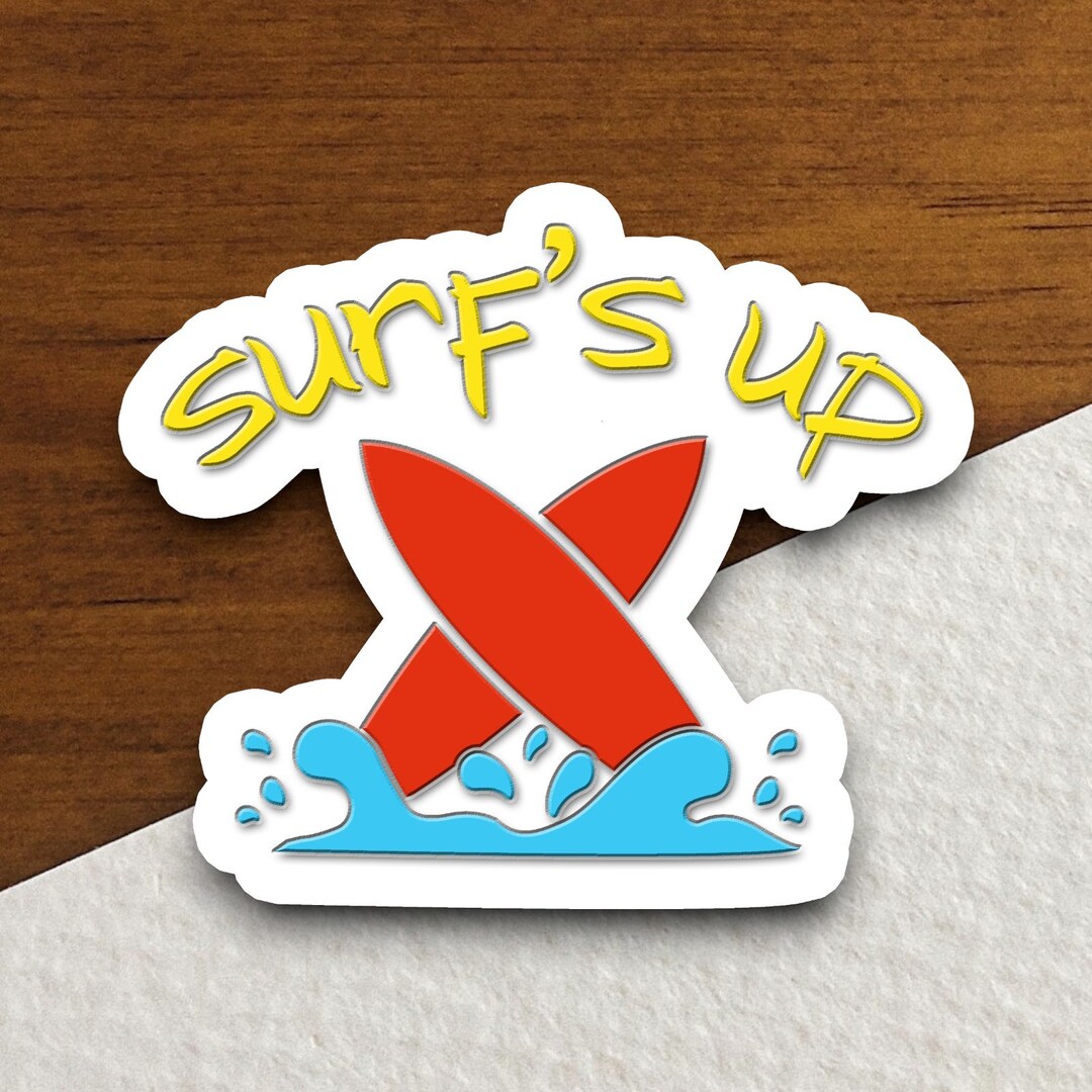 Surfs up Sticker, Funny Stickers, Laptop Decals, Tumbler Stickers ...