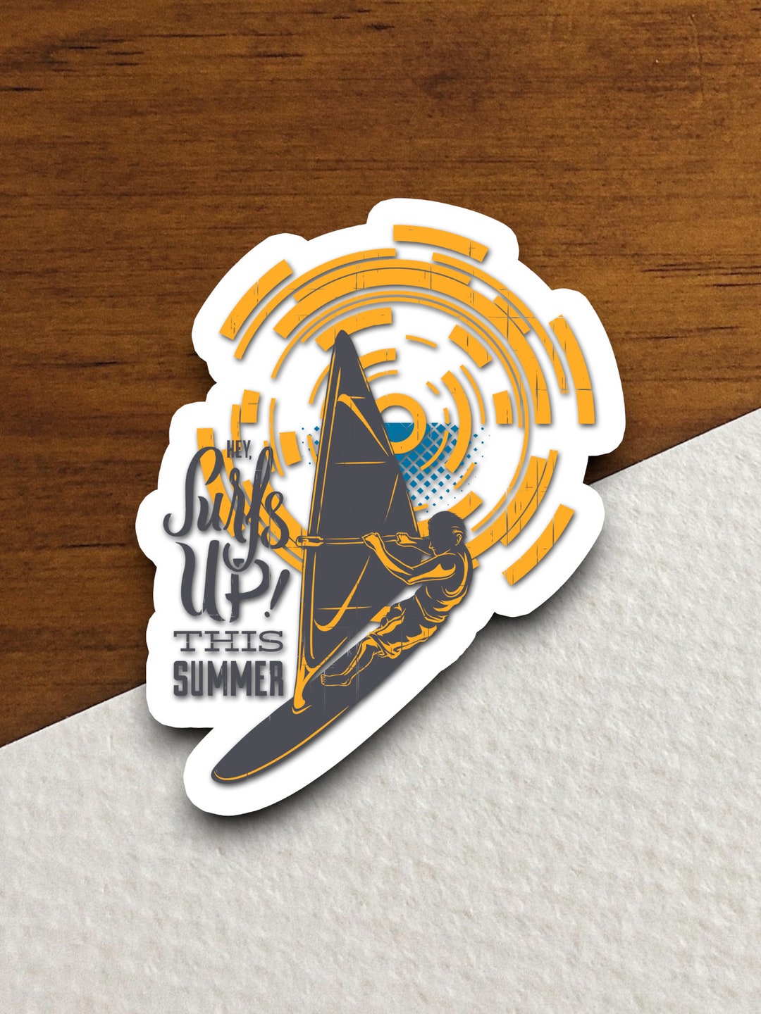 Surfs up Summer Sticker, Fun Travel Laptop Decal, Water Bottle Gift ...