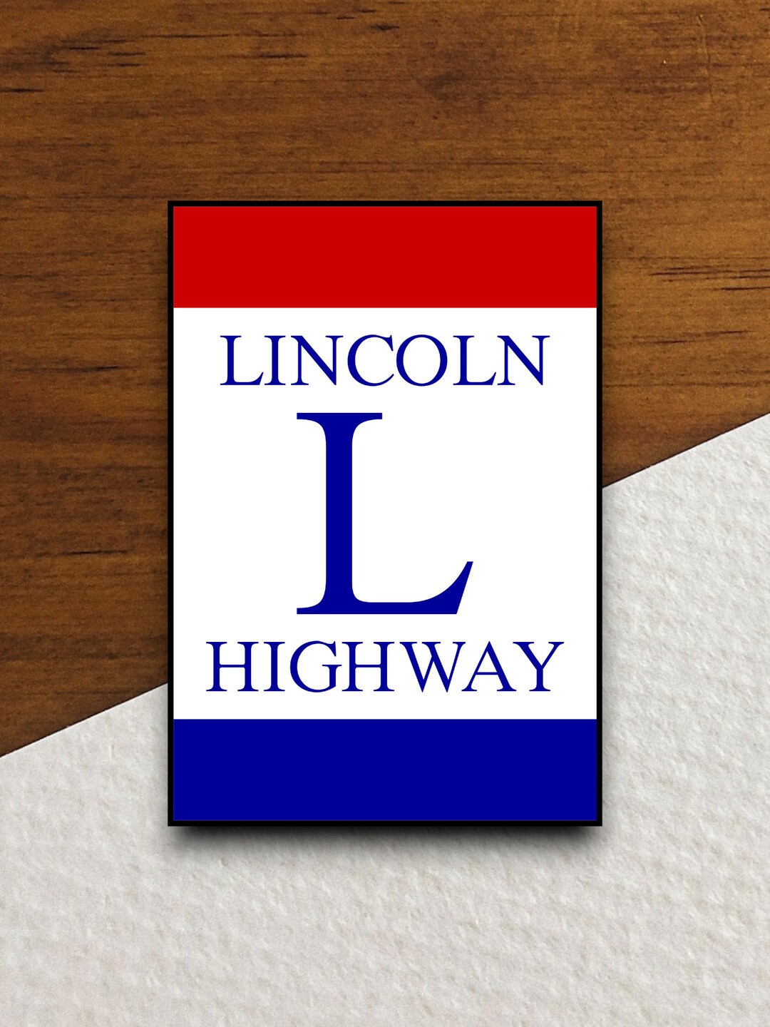 Lincoln Highway Marker Road Sign Stickers, Traffic Sticker, Road Sign ...