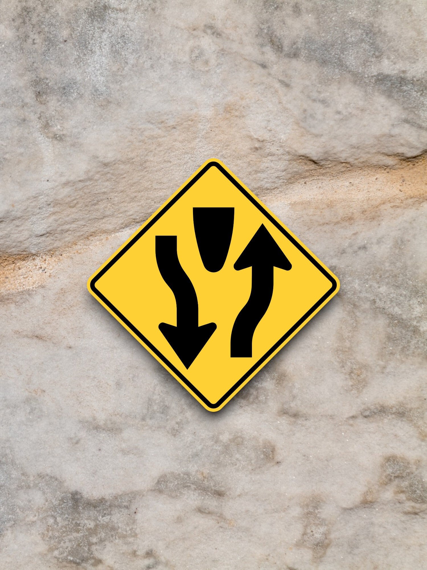 Divided Highway Road Sign Stickers, Traffic Sticker, Road Sign ...