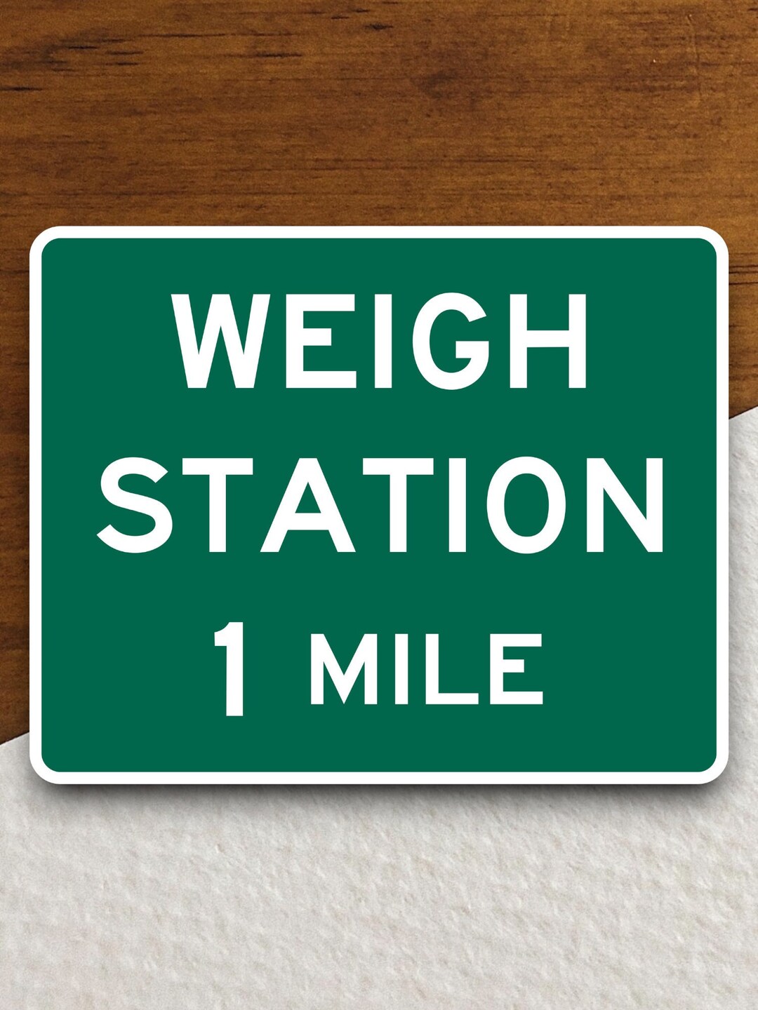 Weigh Station 1 Mile Ahead Road Sign Stickers Traffic Sticker, Road ...