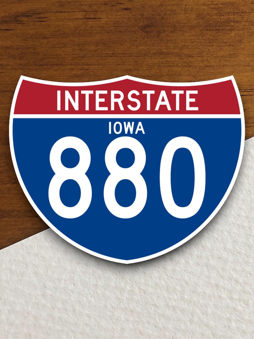 Interstate Route 880 Iowa Sticker, Interstate Highway Sign Expressway ...